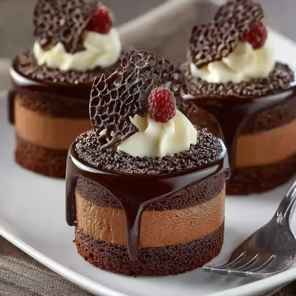 Mini Chocolate Mousse Cakes with Decadent Ganache Layers – Elegant Bite ...