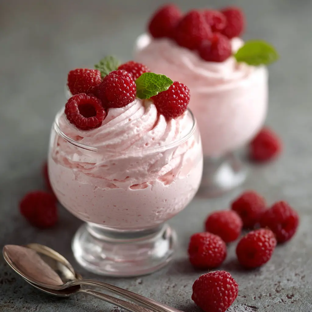 Raspberry Mousse - twinrecipes.com